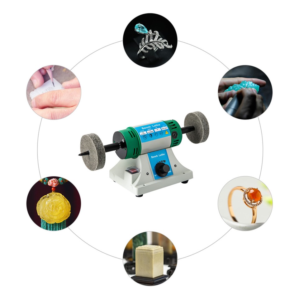 Mini Bench Lathe Polishing Machine Buffing Motor Jewelry Polisher ...