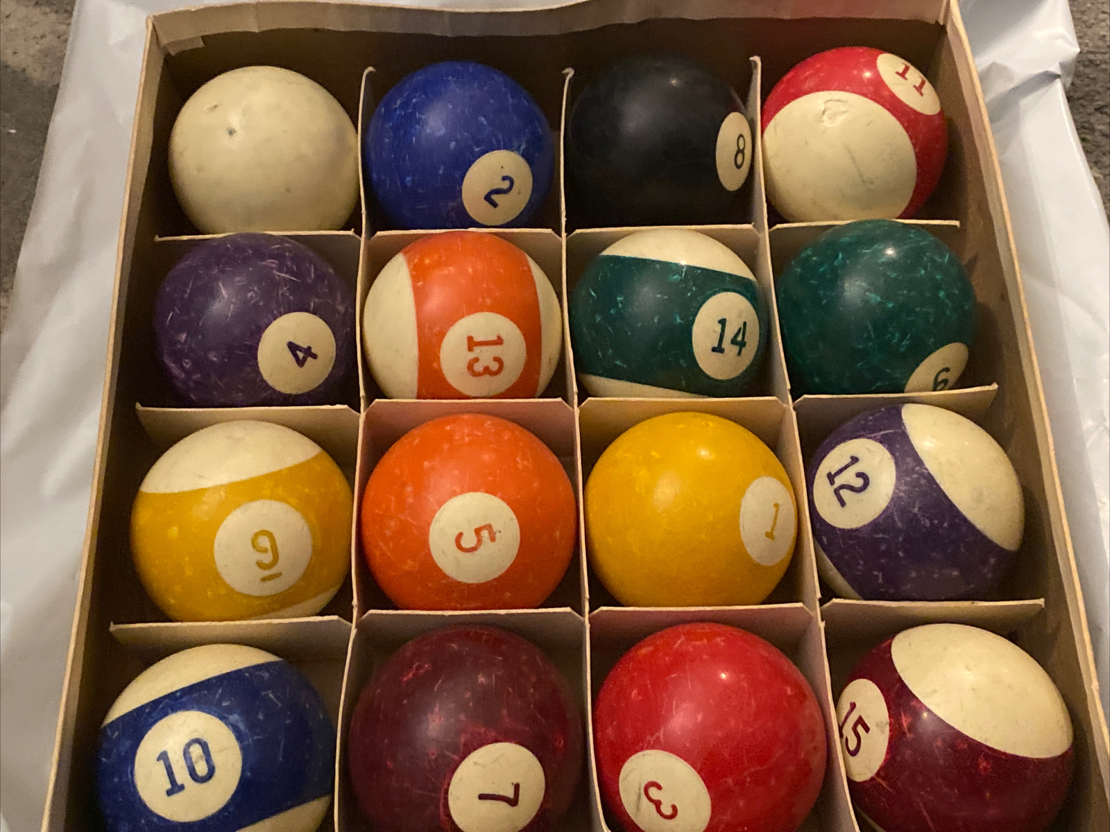 Brunswick Gold Crown Pool Pocket Billiard Balls Cast Phenolic Pool USA ...