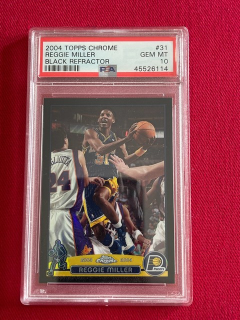 2003-04 Topps Chrome - Black Refractor #31 Reggie Miller /500 for sale ...