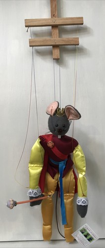 Nutcracker Mouse King Marionette 6 String Puppet Wood Handle 19.5” Tall ...