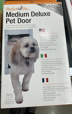 New Ideal Pet Products Medium Deluxe ALUMINUM Frame Dog Door 7x11" flap ...
