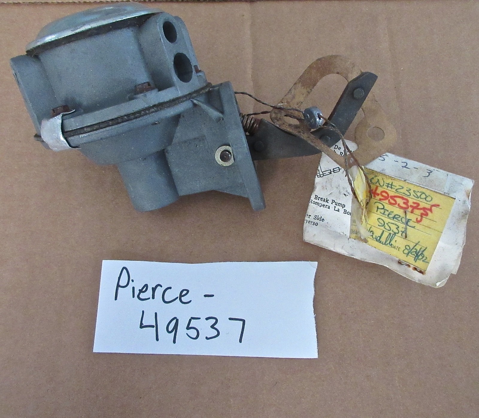 New Vintage Pierce #49537 fuel pump for various 1950-1962 6 and 8 Cyl ...
