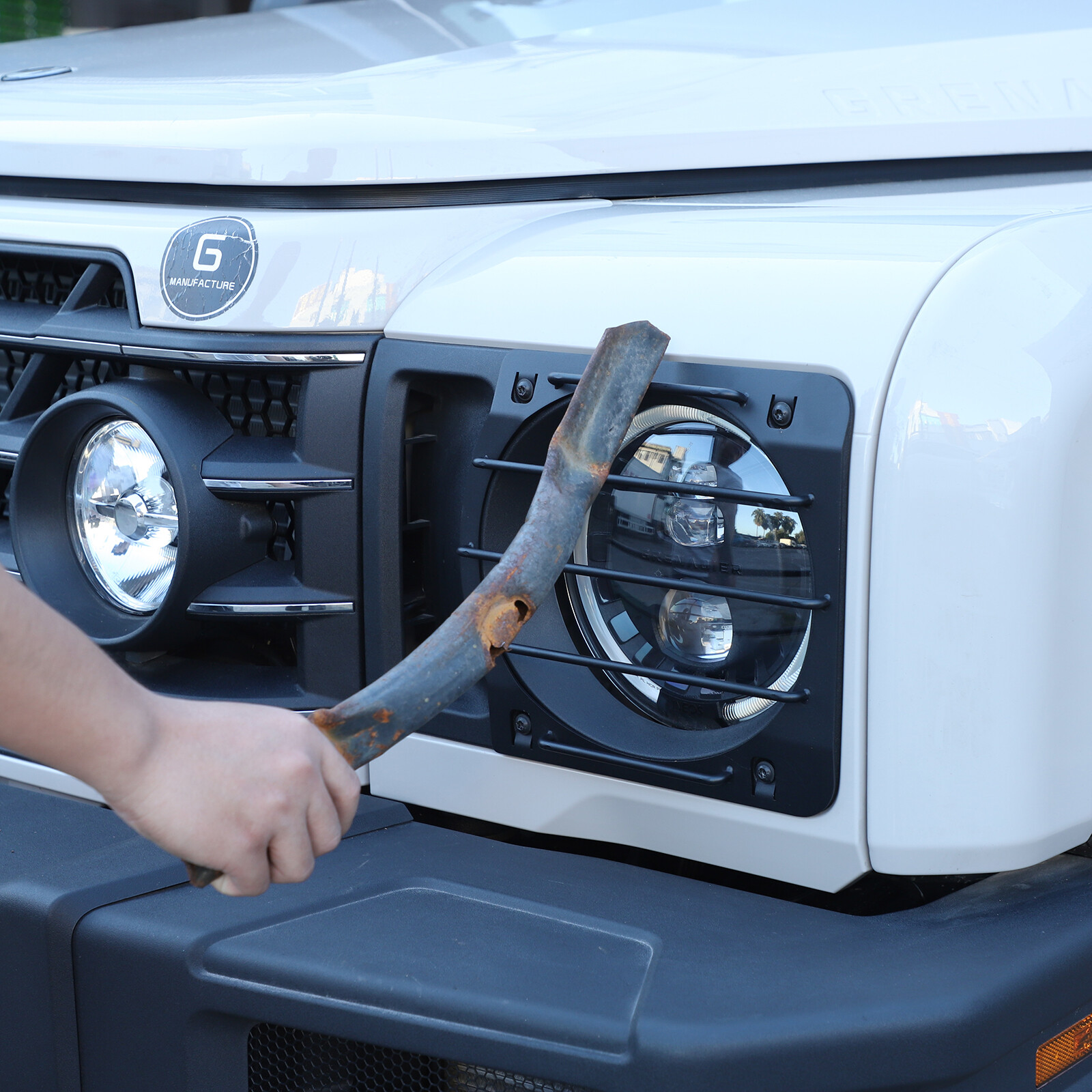 Matte Headlight Frame Grille Guard Protector Fits Ineos Grenadier 2022 ...