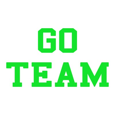 Go Team Sticker - Team Spirit Decal - Choose Color Size | eBay