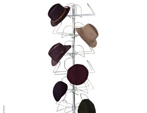 Cap Hat Rack Retail Floor Standing Rotating Baseball 24 Sports Tower 6 ...