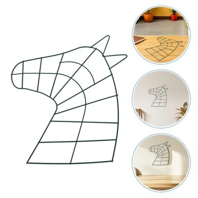 2 Pcs Horse Head Garland Wreath for Front Door Autumn Wreaths Iron ...