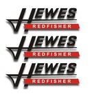 3 Hewes Redfisher Vinyl Boat Decal Black Red Sticker Logo Hull Car ...