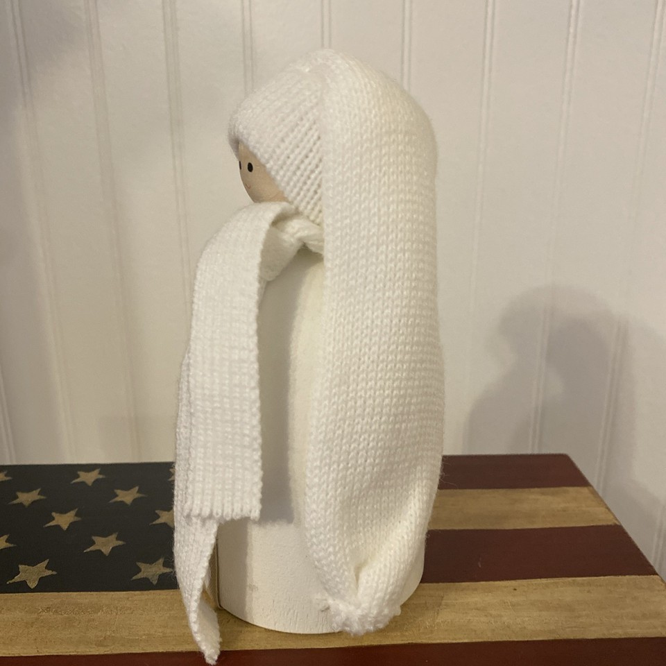 LARSSONS TRA Sweden WHITE Wooden Christmas TOMTE Child 6" Heart Large Doll | eBay