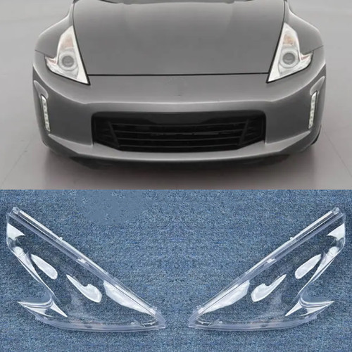 2PCS Headlight Lens Cover For Nissan 370Z 2010-2021 Headlamps Housing ...