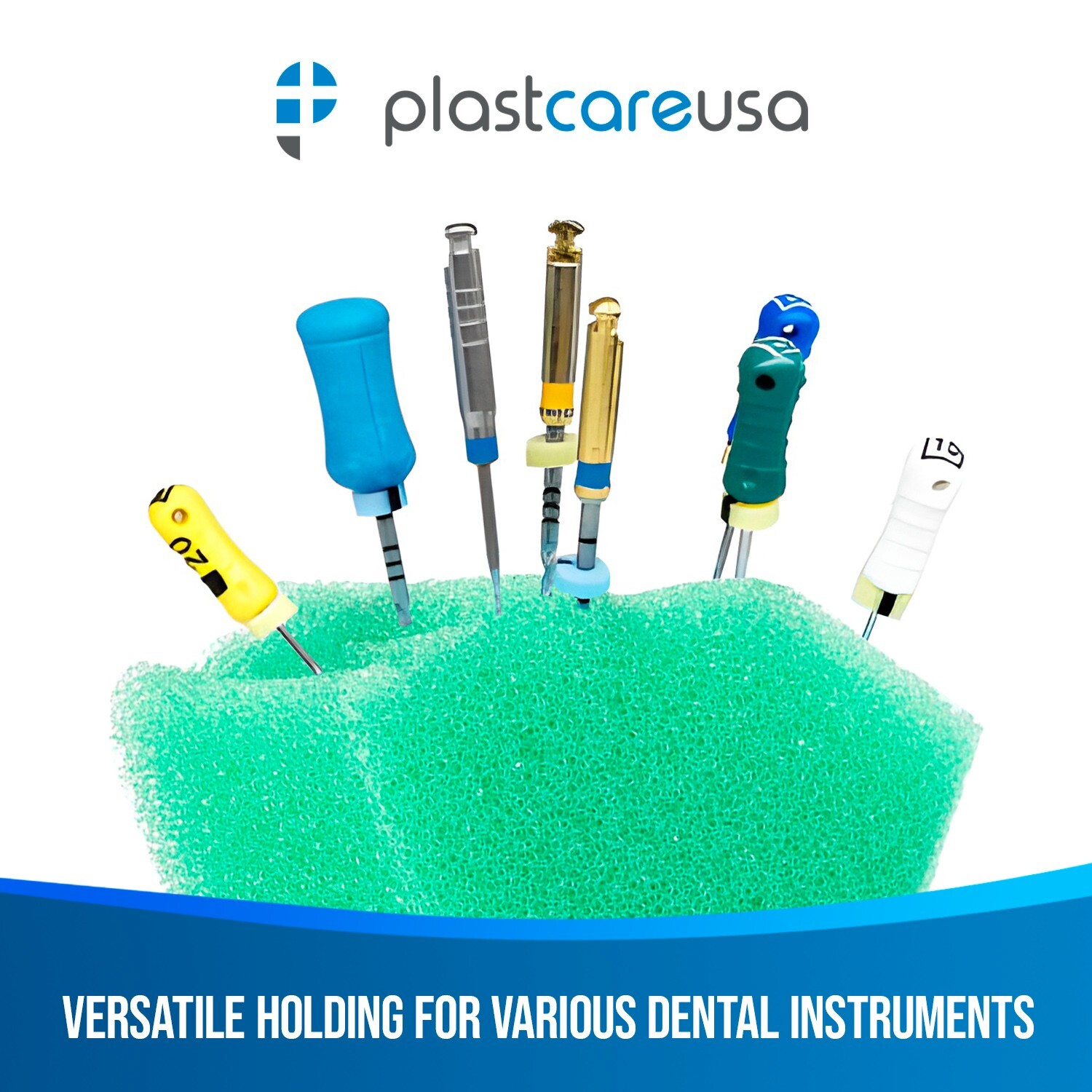 50 Endo Sponge Foam Green Dental Triangle Cushions Refills Inserts ...