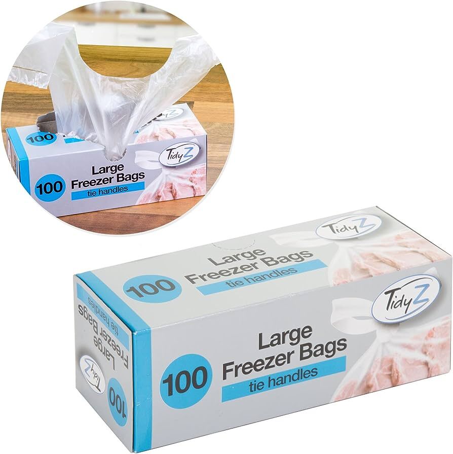 TidyZ B0262 Freezer Bags, tie handle Large (2 Pack's of 100) | eBay UK