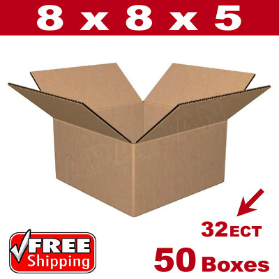 50 - 8x8x5 Cardboard Boxes Mailing Packing Shipping Box 32ECT ...