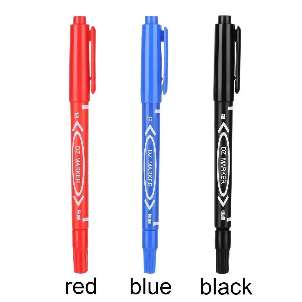 Signature Permanent Marker Pen Twin Tip Oily Waterproof Pens Double ...