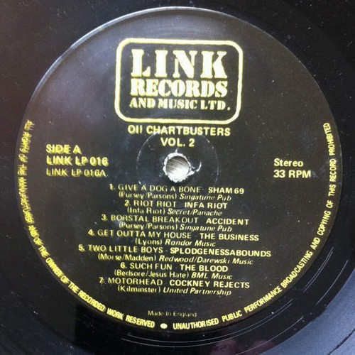 Various - Oi! Chartbusters Volume 2 (Vinyl) | eBay