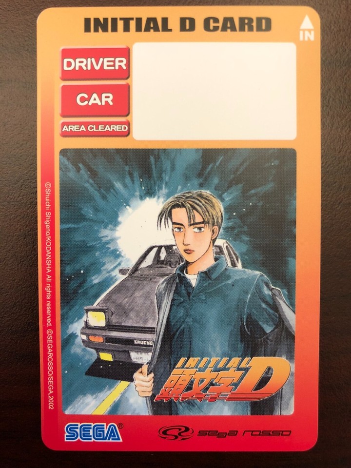 Initial D Card for Arcade Game - Magnetic Card for Initial D - Sega ...