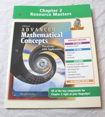 Glencoe Advanced Mathematical Concepts Precalculus Chapter 2 Resource ...