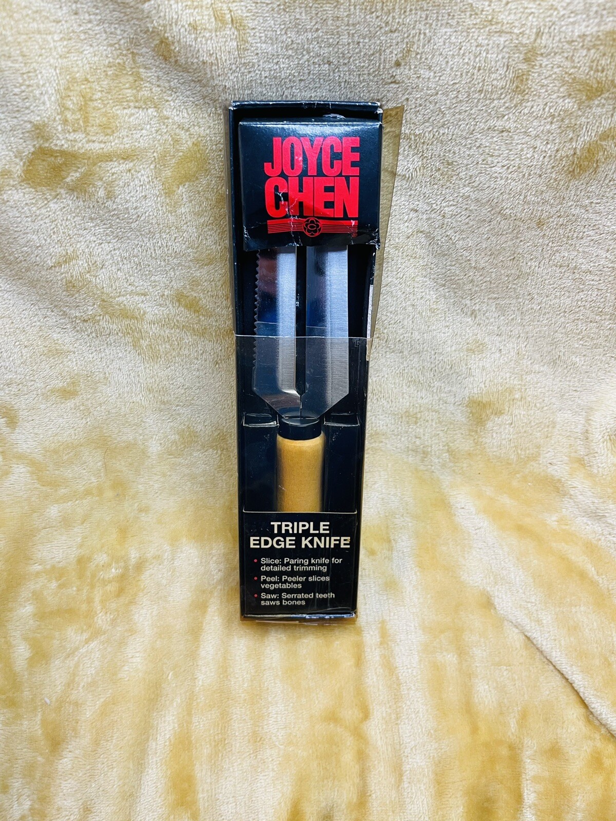 Joyce Chen Knife Triple Edge Knife 5” slice/Peel/Saw Rare! New - Open ...