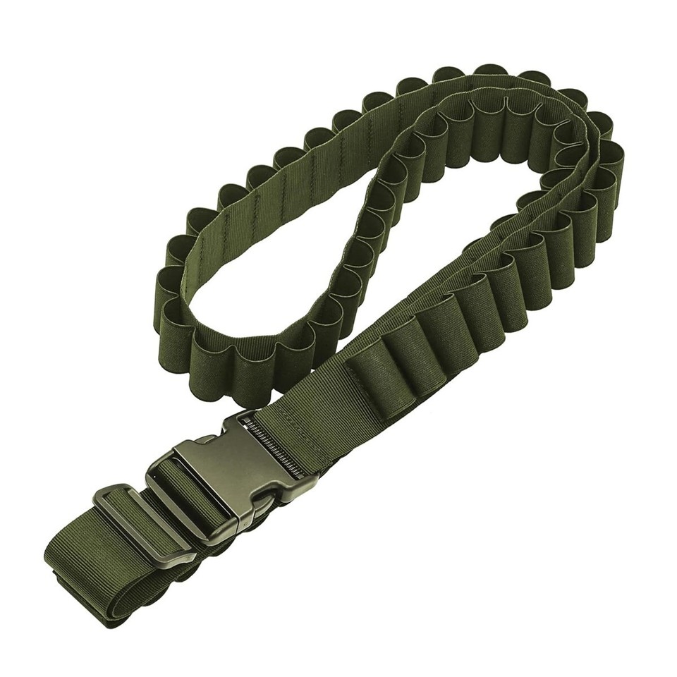 US Tactical 50 Rounds Shotgun 12/20GA Shell Bandolier Ammo Belts Holder ...