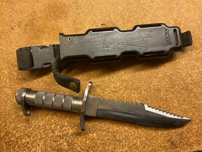 Buck Knife Buck Master 184 Survival Hunting Knife Buckmaster & Sheath ...