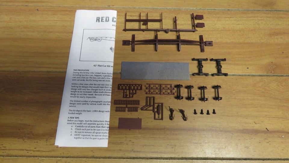 Red Caboose HO 42' FLAT CAR RC-2262B T.P.& W 918 KIT UNBUILT BOXED ...