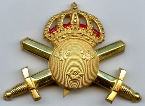 Sweden Army Officer Military Cap Badge 64mm !!! | eBay