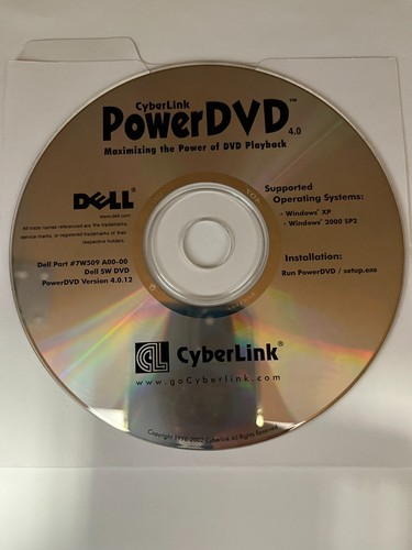 Dell CyberLink PowerDVD Software CD-ROM - Maximizing the Power of DVD ...