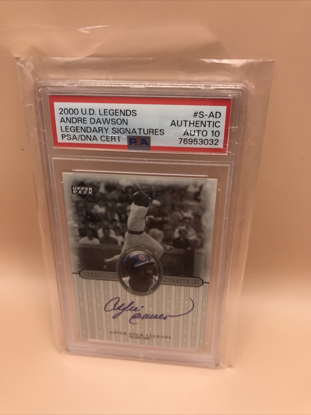 2000 UD Legends Andre Dawson Legendary Autograph #AD Cubs PSA Authentic ...