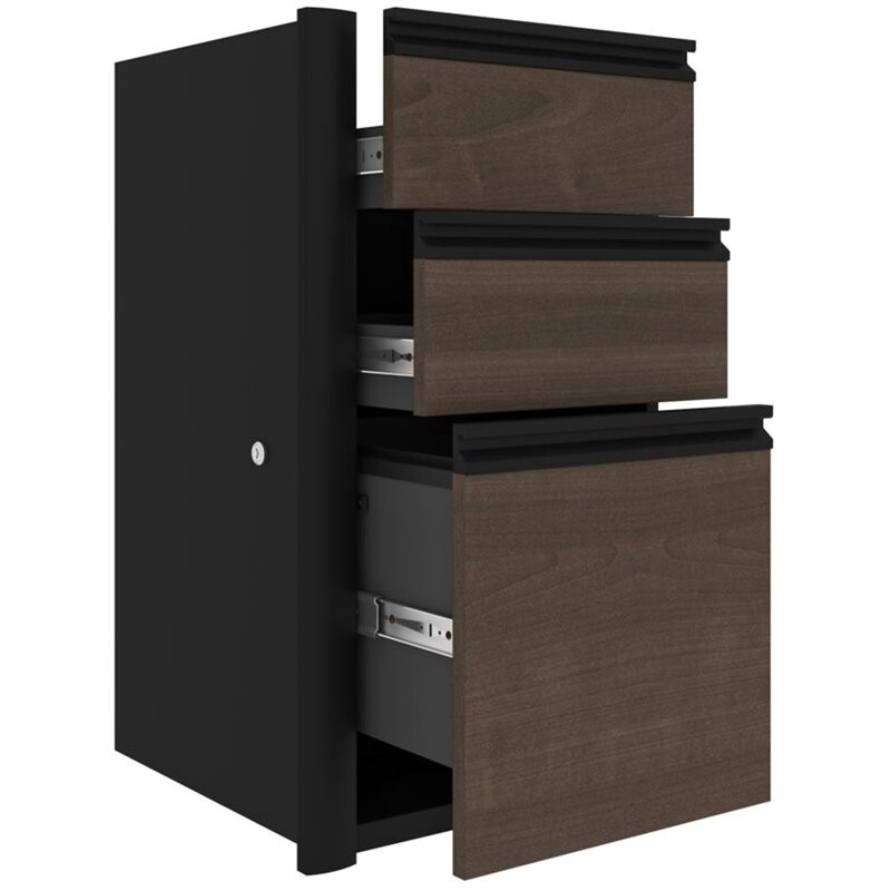 Atlin Designs Contemporary 6 PC Wood U Shaped Computer Desk with Hutch ...