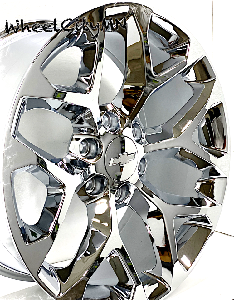 22” Chrome Snowflake 5668 SFO Replica OE Wheels fits Chevy Tahoe ...
