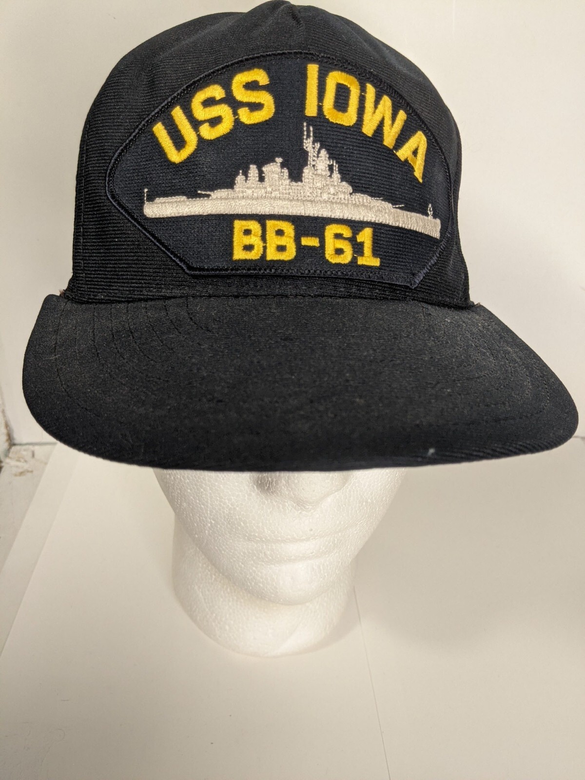 Vintage USS Iowa BB-61 hat snapback patch black adjus… - Gem