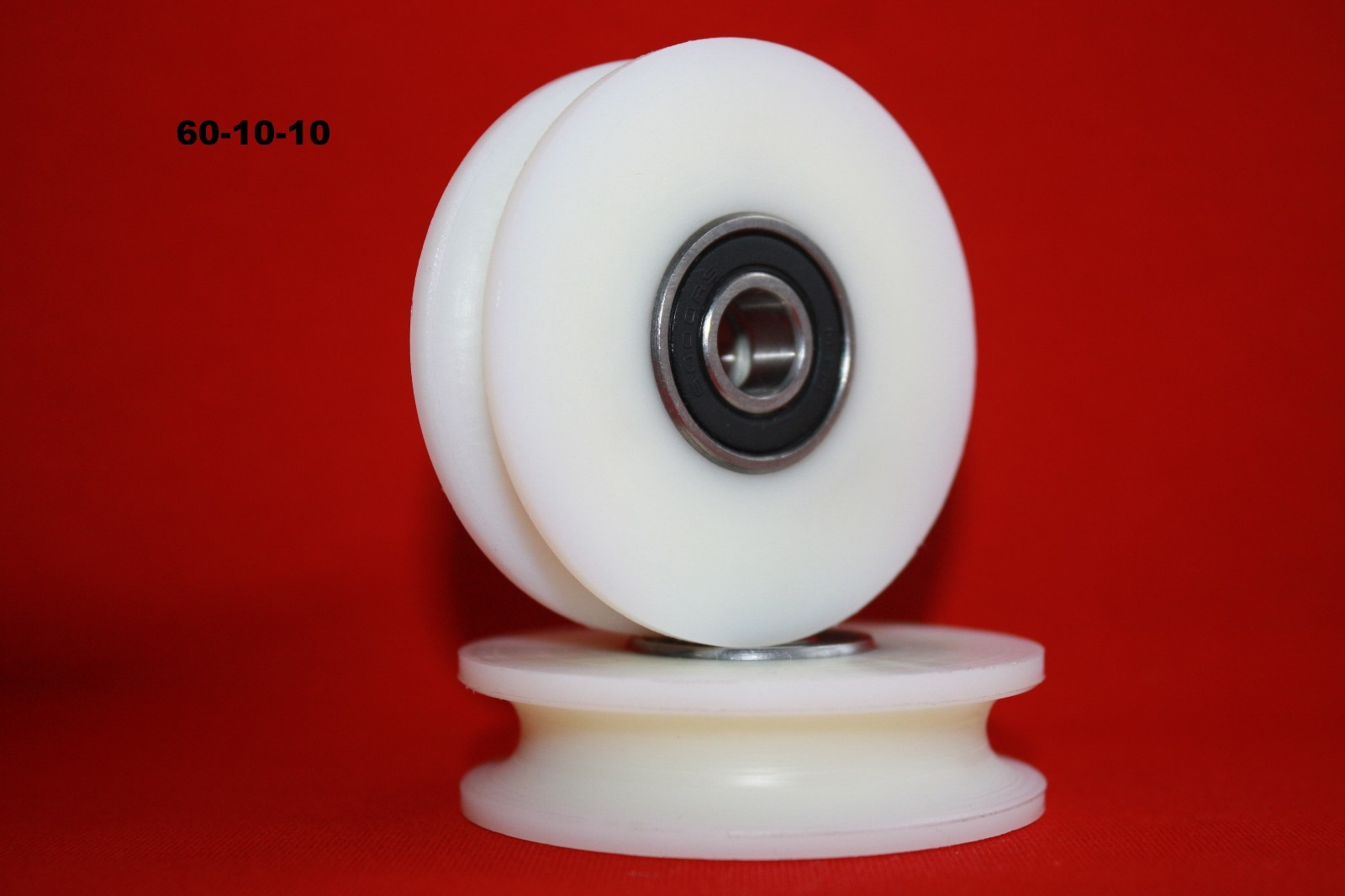 60mm Nylon Pulley Wheel with Ball Bearings Various Groove Size ...