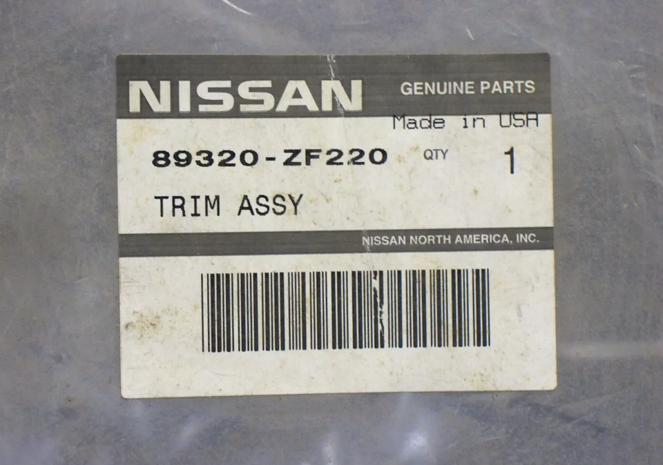 New OEM Nissan 3RD Row Lower Seat Cover 2006-2008 Quest SE SL 89320 ...