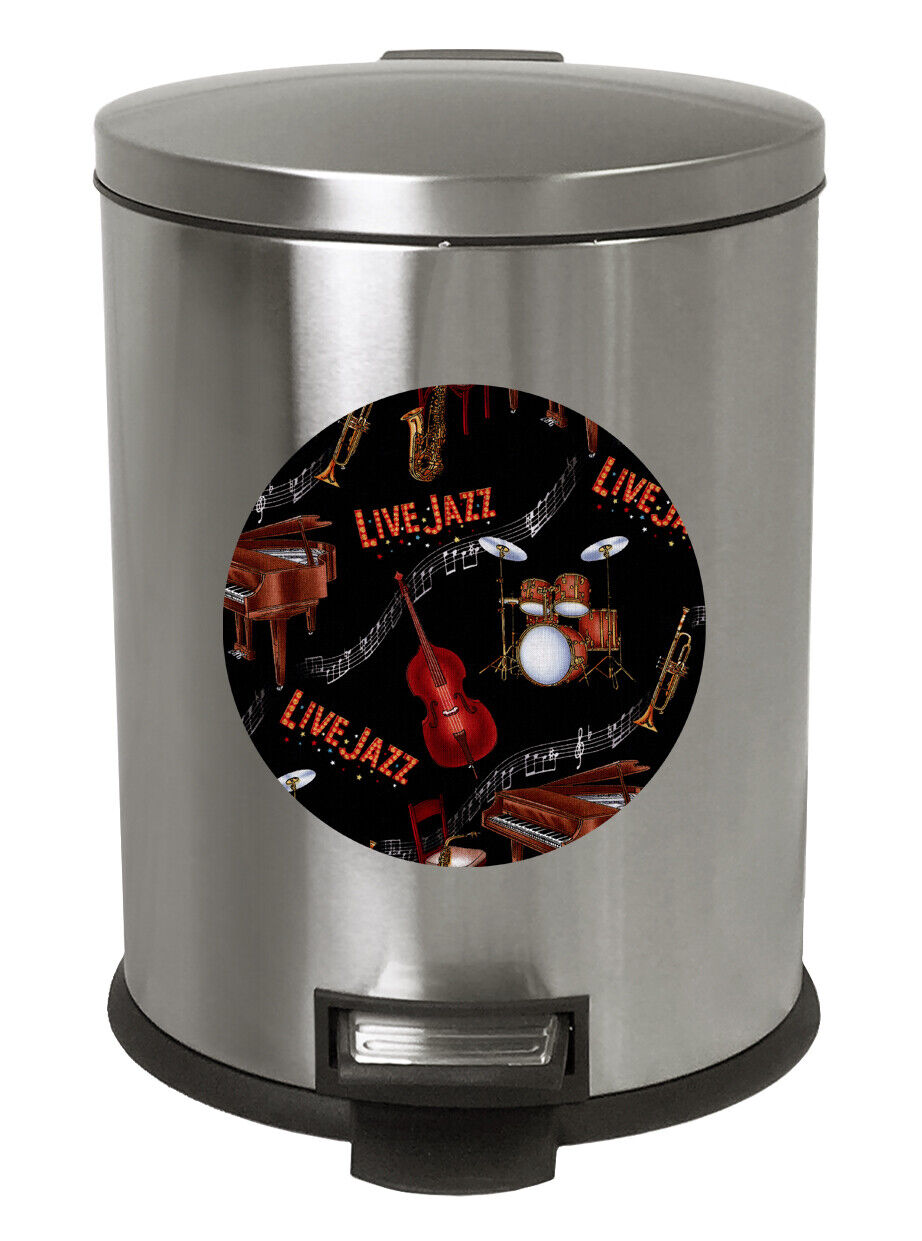 1.3 Gallon Step Trash Can Music Band Artist Game Room Man Cave Theme ...