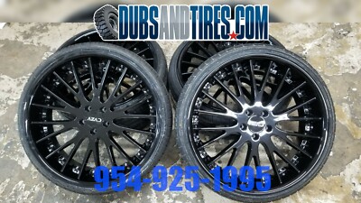 22 INCH 22X9 AZAD AZ33 RIMS BP: 5x114.3 Tire:235/30ZR22 2014 Infiniti ...