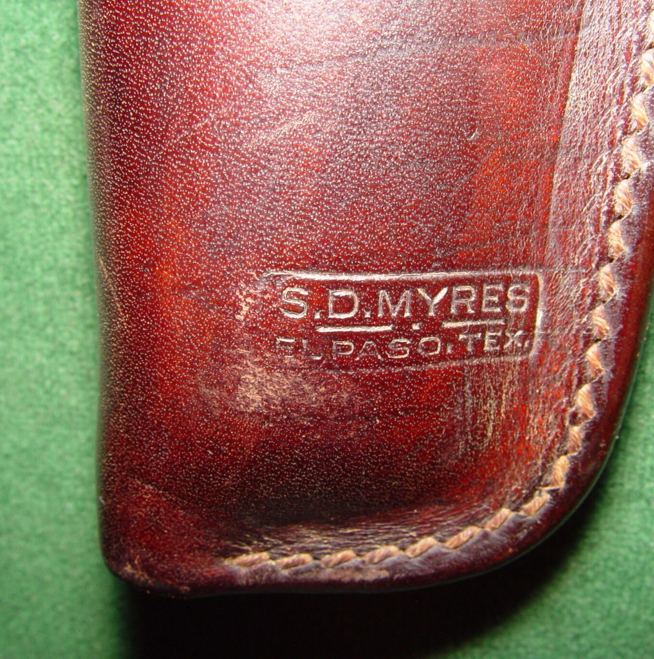 Rare S.D. MYRES, EL PASO - Floral Carved "Tom Threepersons" Holster ...
