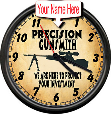 Personalized Custom Gunsmith Firearms Rifle Gun Shop Sales Retro Wall ...