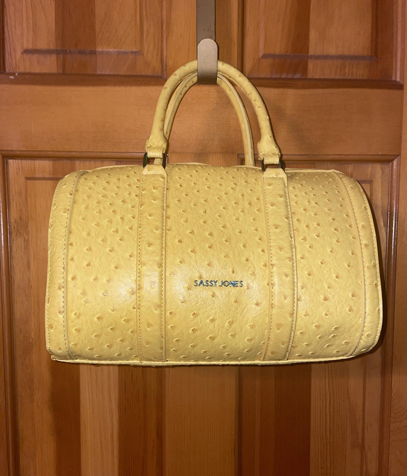 Sassy Jones Dottie Ostrich-Embossed Satchel Yellow SOLD OUT! BEAUTIFUL ...