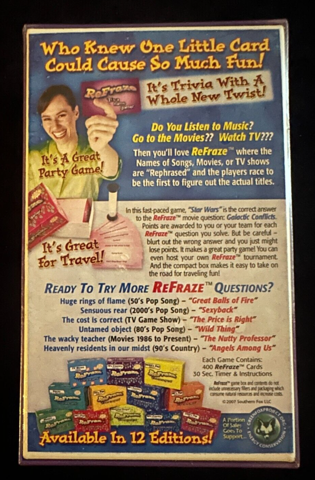 Refraze - It's a Name Game - 80's Country Edition Music Board Game | eBay