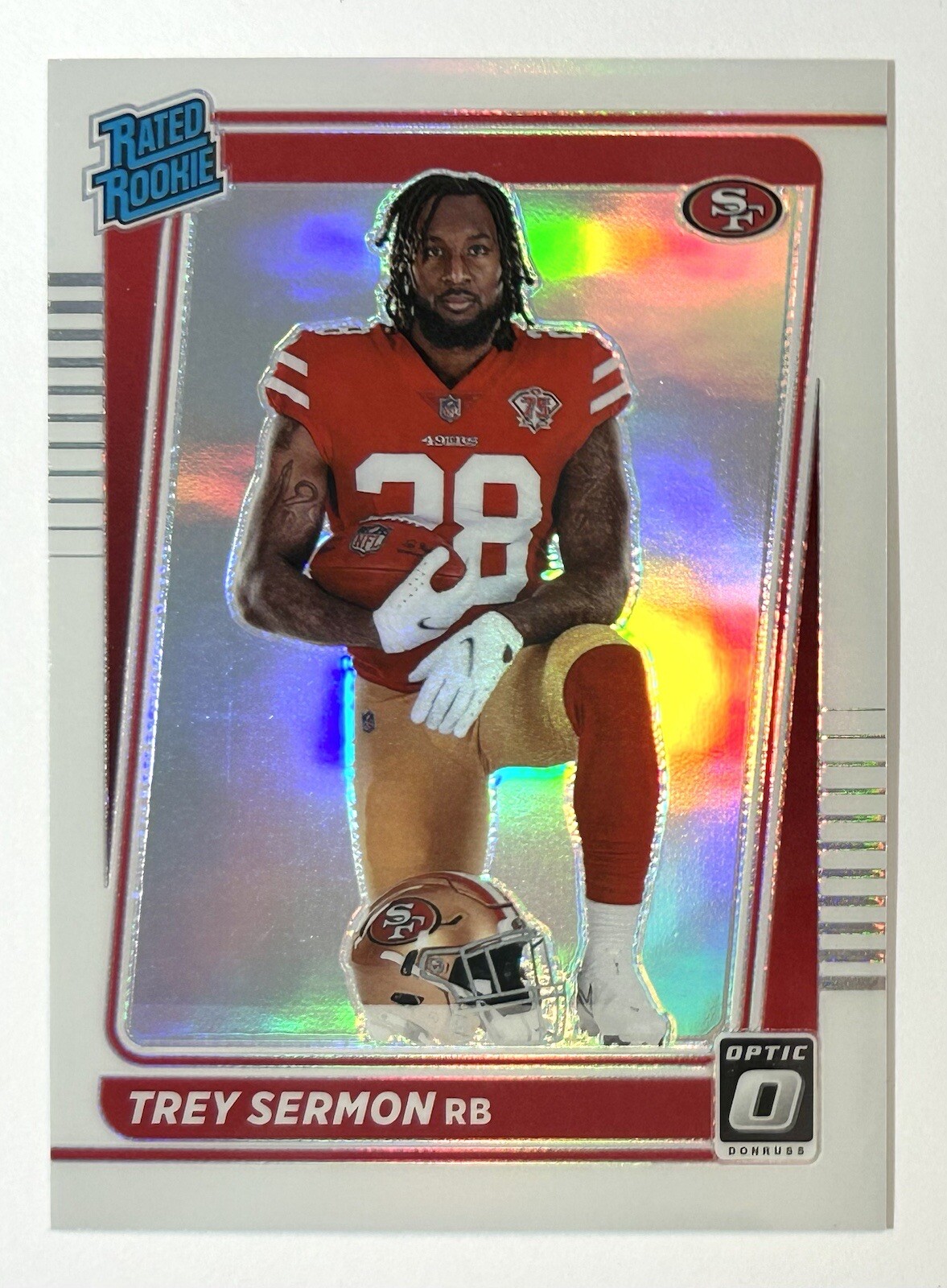 2021 Donruss Optic #224 TREY SERMON Rated Rookie RC Silver Holo Prizm ...