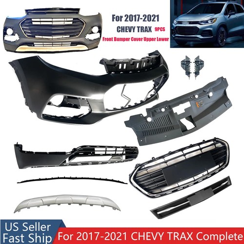 For 2017-2021 Chevy Trax Front Bumper Cover Upper & Lower Grill Kit ...