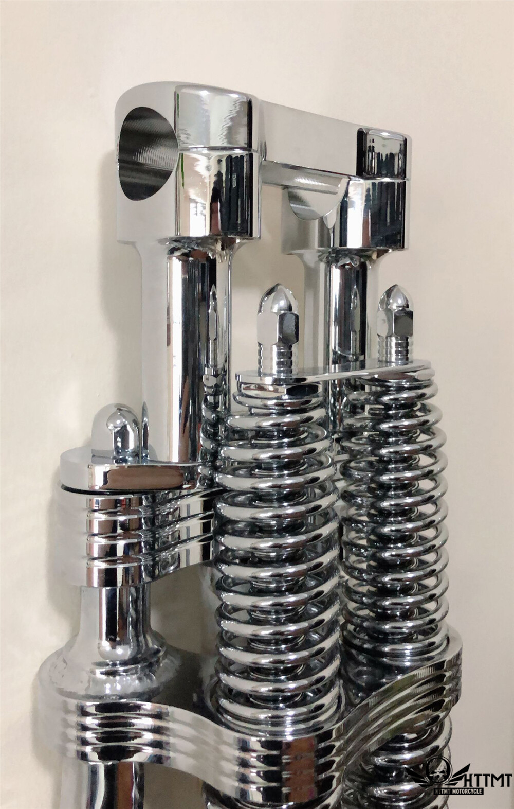 26" SPRINGER FRONT END +Handlebar Adapter +2" Bar Riser FOR HARLEY ...