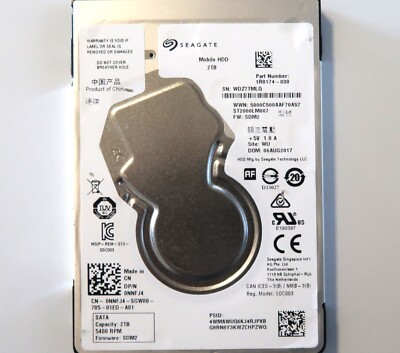 Seagate ST2000LM007 1R8174-030 FW:SDM2 (WDZ) 2000gb 2.5" Sata AUG-2017 ...