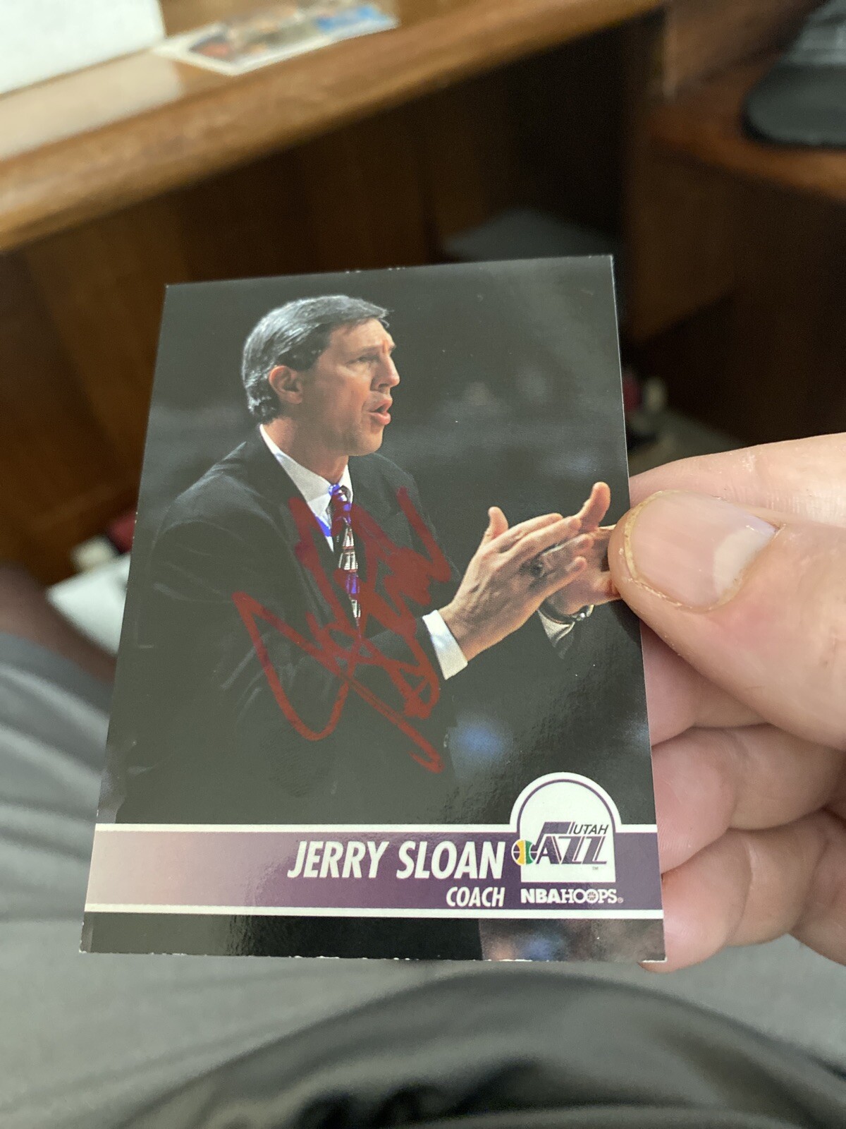 1994-95 NBA Hoops Basketball #295 Jerry Sloan Utah Jazz Signed Auto ...