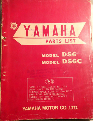GENUINE YAMAHA DS6 DS6C PARTS MANUAL YAMAHA SPORTS 1969 EDITION | eBay