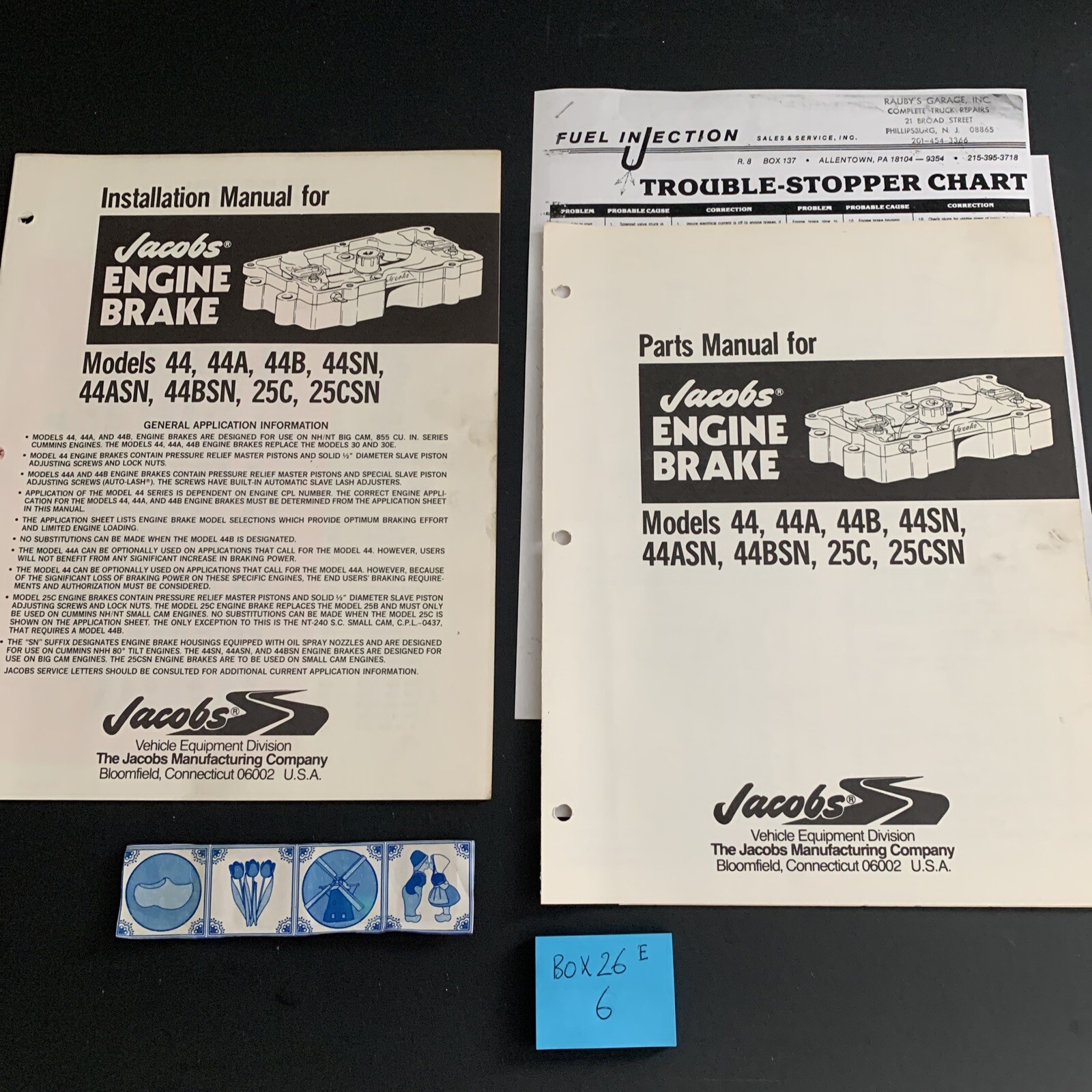 Jacobs Engine Brake Installation + Pats Manual + Trouble Model 44,44A ...