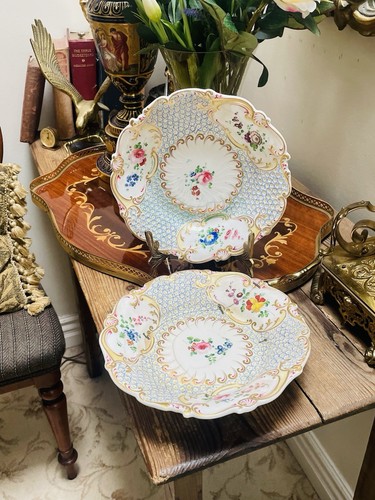 H&R Daniel Mayflower Antique Comport Plates .1820-1830 - Ultra Rare ...