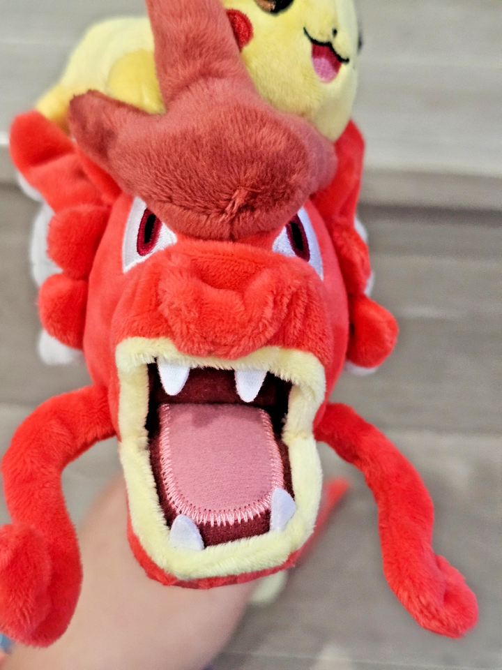 Pokemon Center Hiroshima Exclusive - Red Gyarados Pikachu Plush Doll ...
