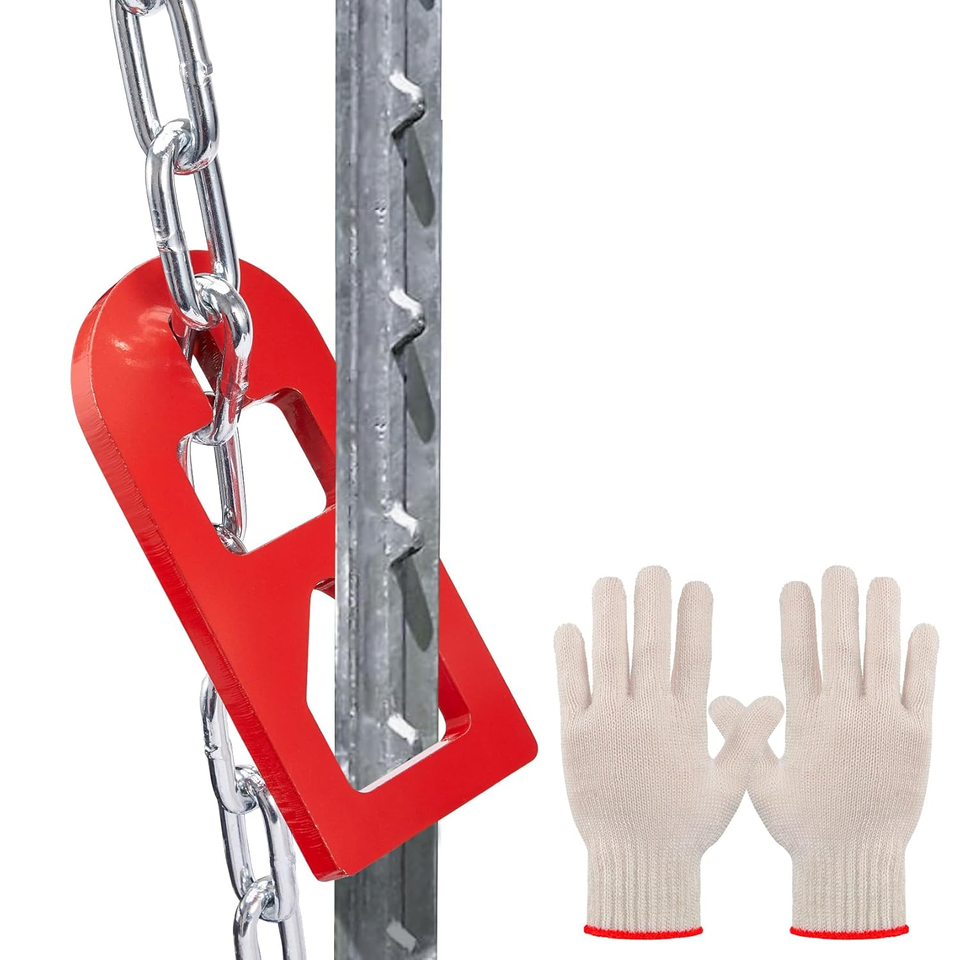 T-Post Puller Plate Kits with Gloves,Heavy Duty 14Mm Carbon Steel ...