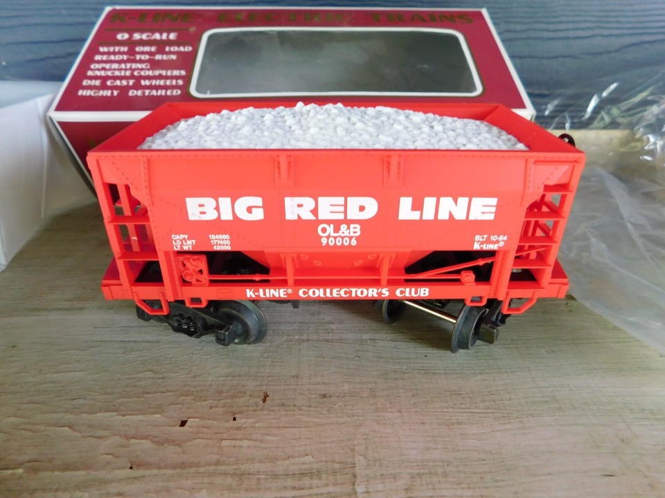 1994 K-Line KCC OL&B Big Red Line Classic Ore Car #K-90006 OB EC! | eBay