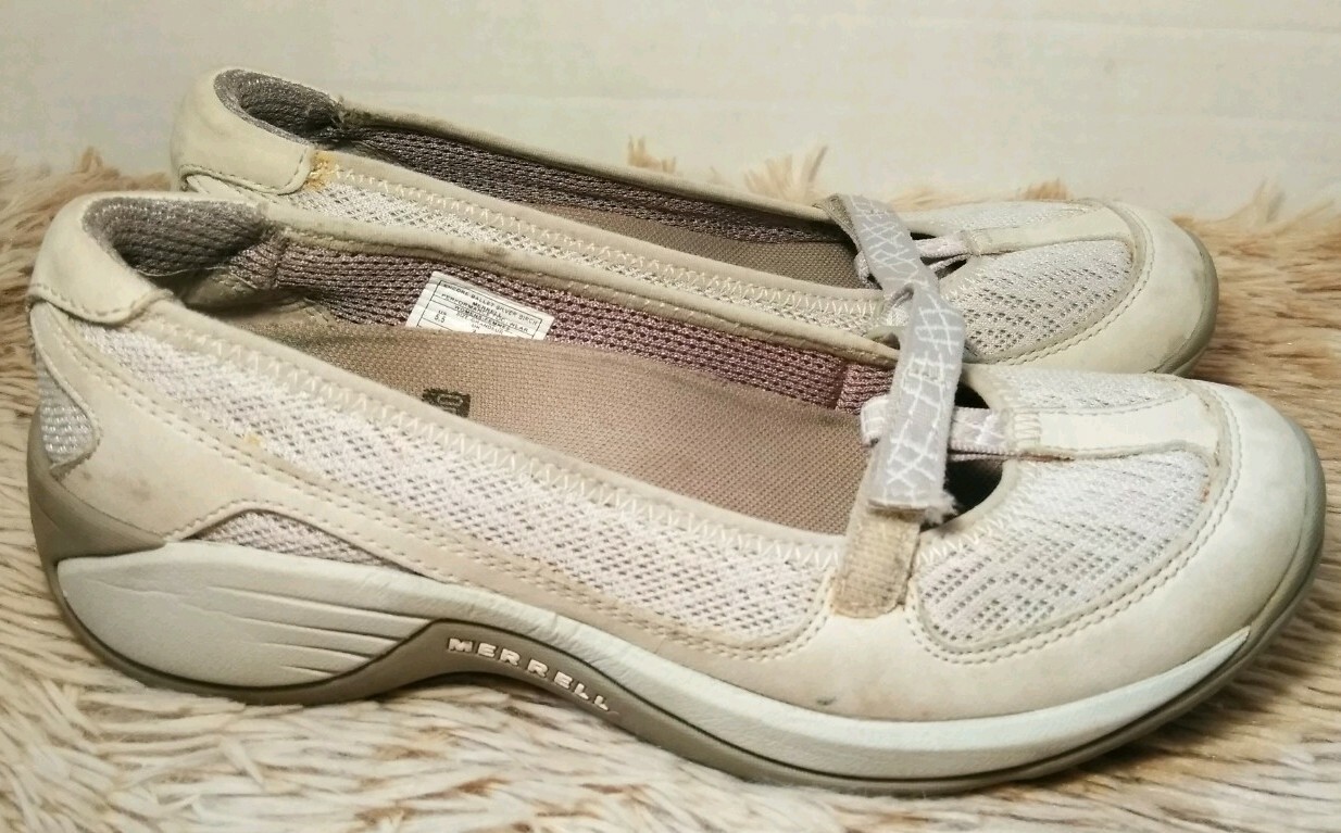 Merrell Moc Encore Ballet Silver Birch Ortholite Qform Air Cushion ...